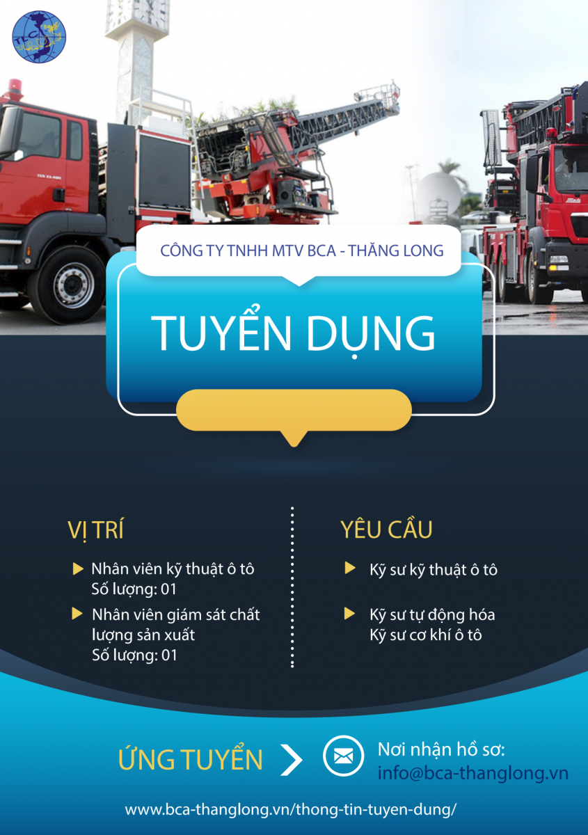 THÔNG BÁO TUYỂN DỤNG